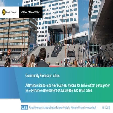 Community finance for cities | PPT