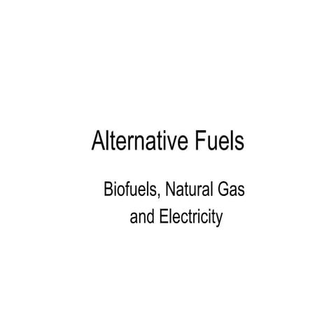 Alternative fuels | PPT