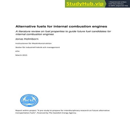 Alternative Fuels For Internal Combustion Engines A Literature Review ...