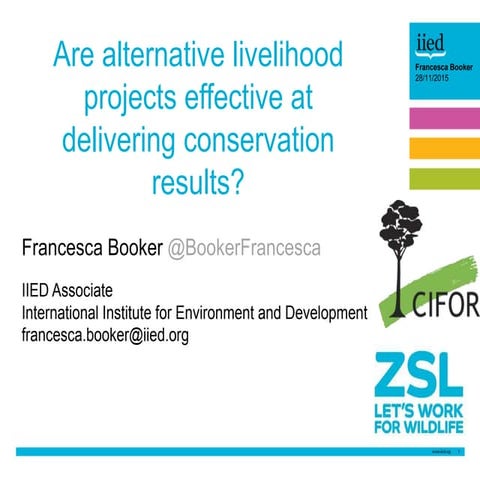 re alternative livelihood projects effective at delivering conservation ...