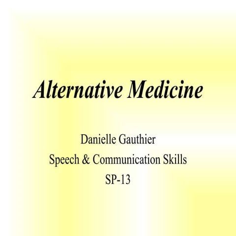 Alternative medicine | PPTX
