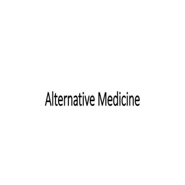 Alternative medicine | PPT