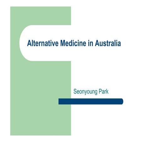 Alternative Medicine In Australia | PDF