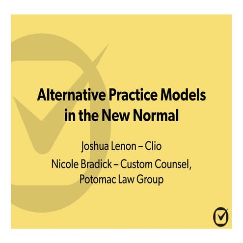 Alternative Practice Models in the New Normal | PPT