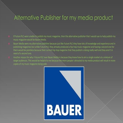 Alternative publisher | PPTX