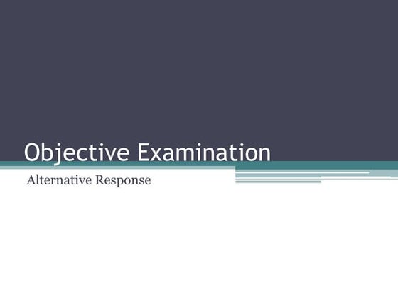 Alternative-Response Test | PPTX