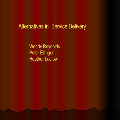 Alternative Service Presentation | PPT