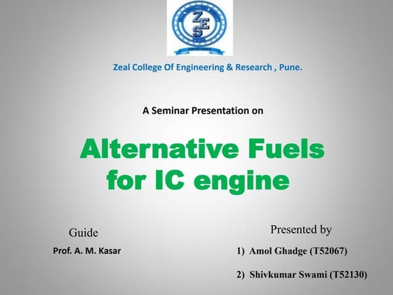 Alternate fuels ppt | PPT