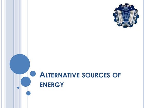 Sources of energy | PPTX