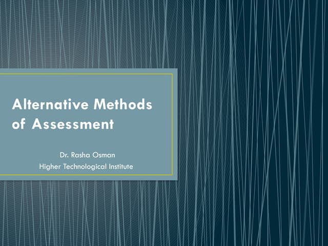 ASSESSMENT: DISCRETE POINT TEST, INTEGRATIVE TESTING, PERFORMANCE-BASED ...