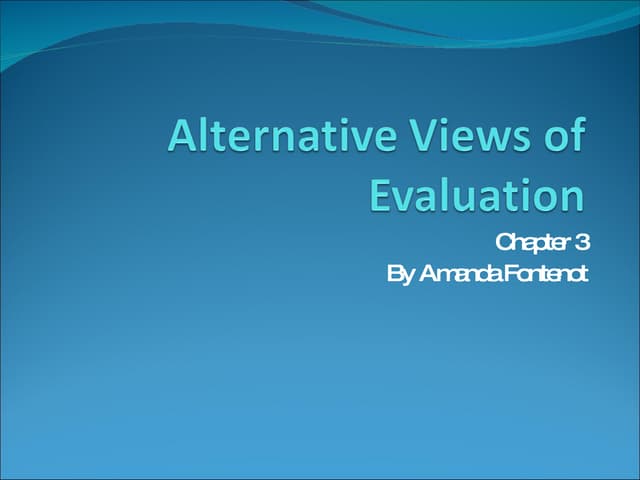 Quantitative and Qualitative aspects of Evaluation | PPTX