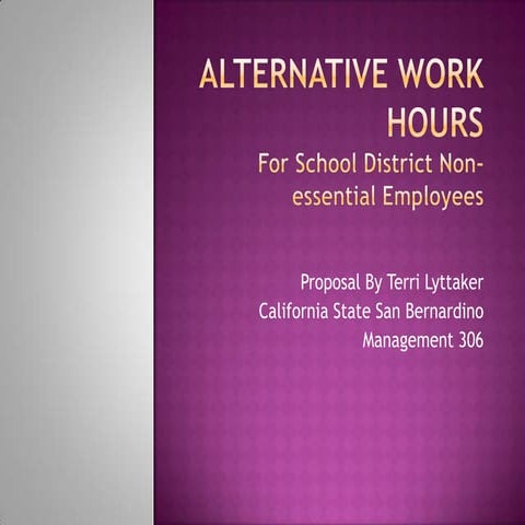 Alternative work hours power point | PPTX
