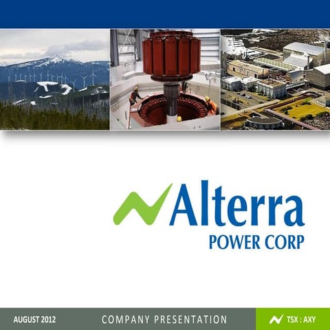 Alterra Presentation August 2012 | PPT