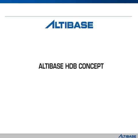 [altibase] 1 1 Memory Dbms Ppt