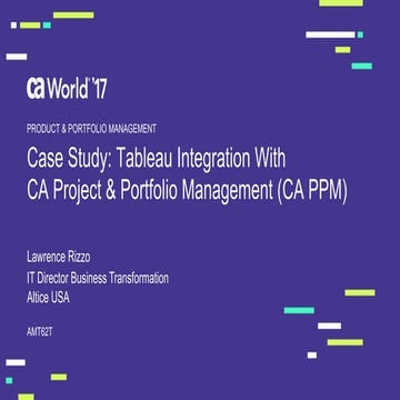 Case Study: Tableau Integration with CA Project & Portfolio Management ...