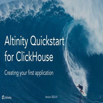 Altinity Quickstart For Clickhouse Ppt
