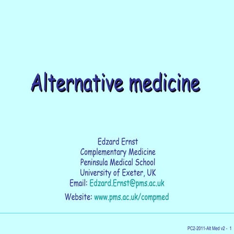 Complementary and alternative medicine | PPT