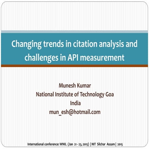 Citation Metrics | PPTX