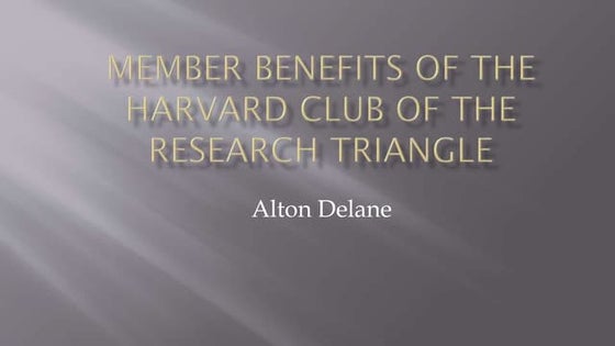 Alton Delane presentations
