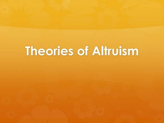 Altruism and evolution | PPT