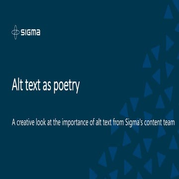 Alt text as poetry for gov campnorth | PPT