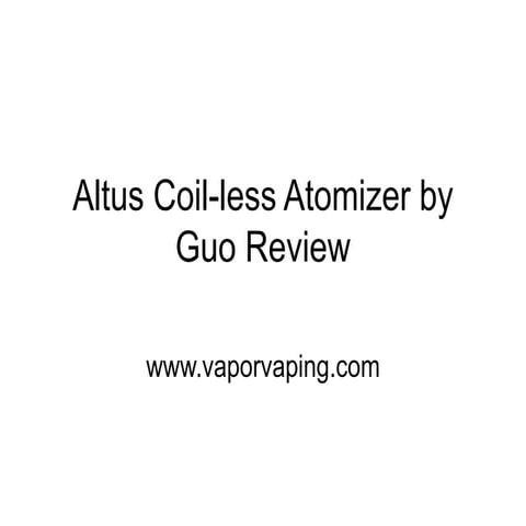 Altus coilless atomizer by guo review | PDF