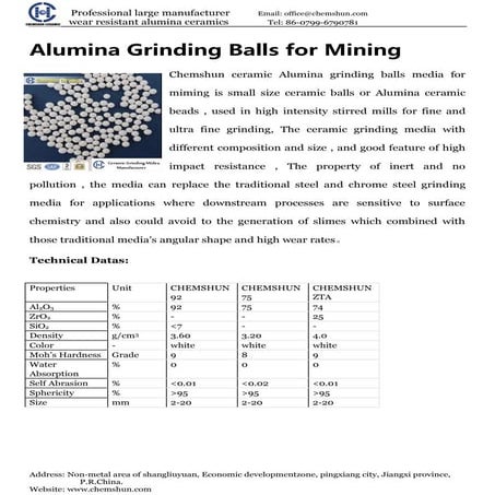 Alumina grinding balls_for_mining | PDF