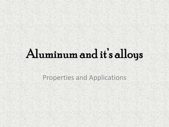 aluminium production process | PPTX | Chemistry | Science