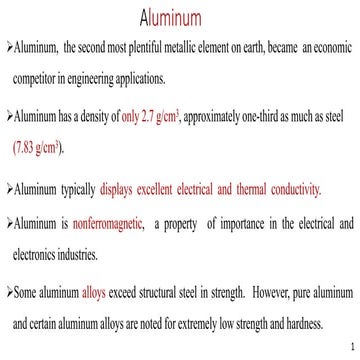 Aluminium and Its alloys.pptx