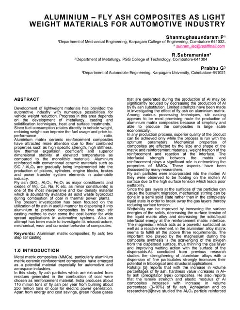 Fabrication and Testing of Aluminium 6061 Alloy & Silicon Carbide Metal ...
