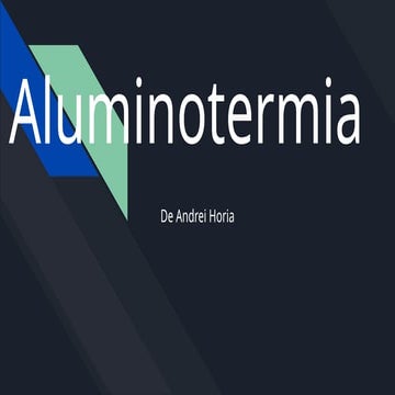 Aluminotermia.pptx e | PPTX