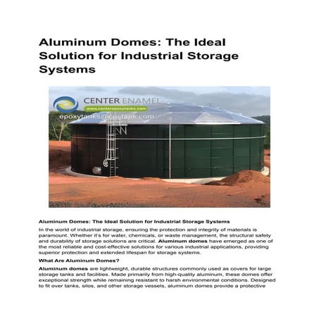 Aluminum Domes_ The Ideal Solution for Industrial Storage Systems - 副本.docx