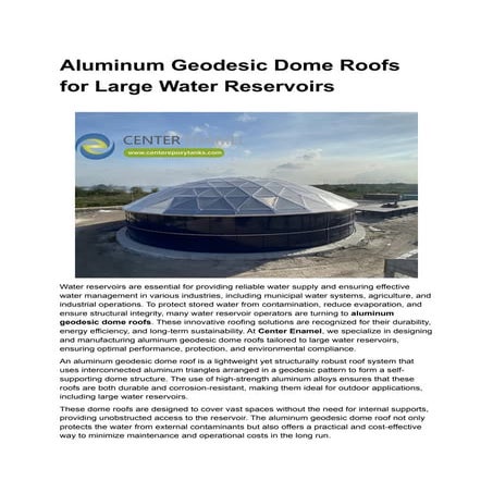 Aluminum Geodesic Dome Roofs for Large Water Reservoirs (1).docx