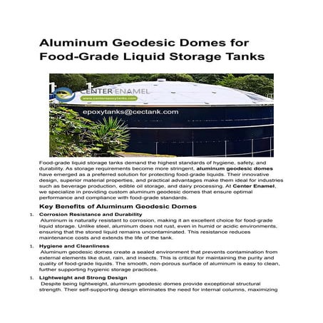 Aluminum Geodesic Domes for Food-Grade Liquid Storage Tanks.docx