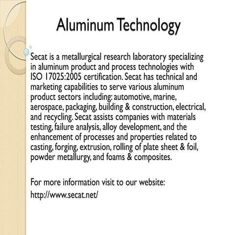 Aluminum technology | PDF