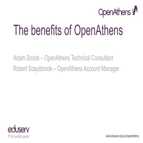 Alumni Library Forum 2013 Open Athens | PPT