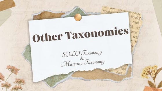 Bloom's Taxonomy Overview | PPT