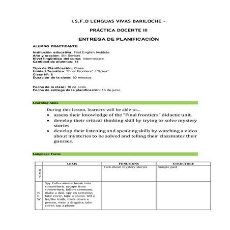 Alvarez marina lesson plan 8 | PDF