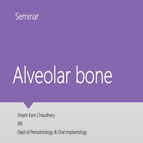 Alveolar bone ppt | PPTX