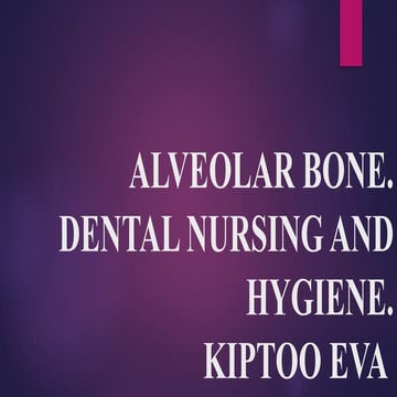 THE PERIODNTIUM :ALVEOLAR BONE. EVA..pptx