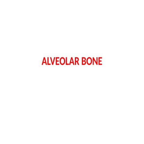 ALVEOLAR BONE.pptx dental anatomy ppts only | PPTX