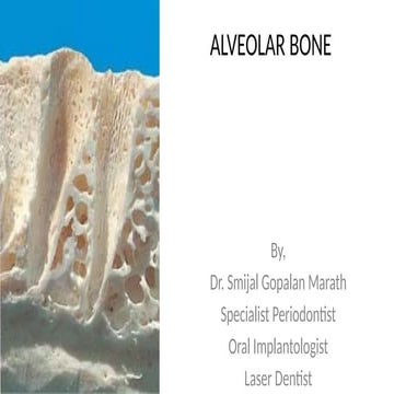 Alveolar bone - Dr. Smijal Gopalan Marath - Specialist Periodontist | PPTX