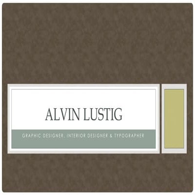 Alvin Lustig - Graphic Designer | PPTX