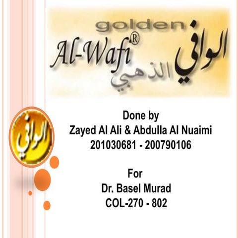 Al wafi | PPSX | Technology & Computing