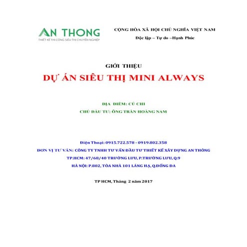 DỰ ÁN SIÊU THỊ MINI ALWAYS | PDF