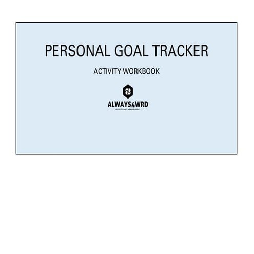ALWAYS4WRD PERSONAL GOAL TRACKER | PPT