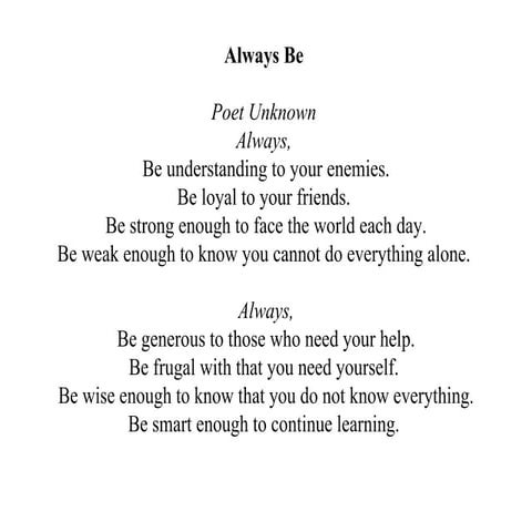 Always Be | PPT