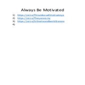 Always be motivated | DOCX