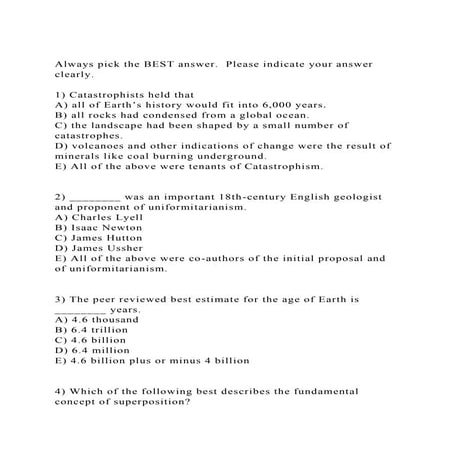 Always pick the BEST answer. Please indicate your answer clearly..docx