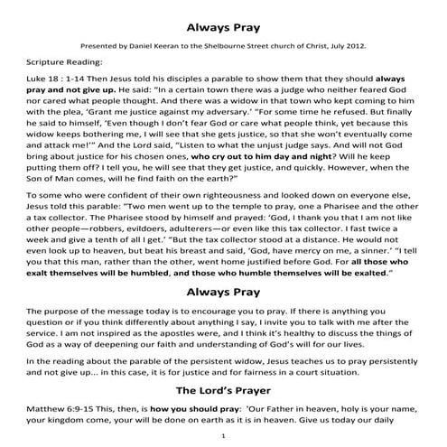 Prayer | PPT